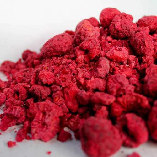 Freeze Dried Whole and Broken Raspberries - Honeyberry International