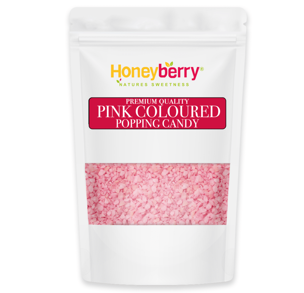 Pink Popping Candy - Cocoa Butter Coated, Unflavoured - Honeyberry ...