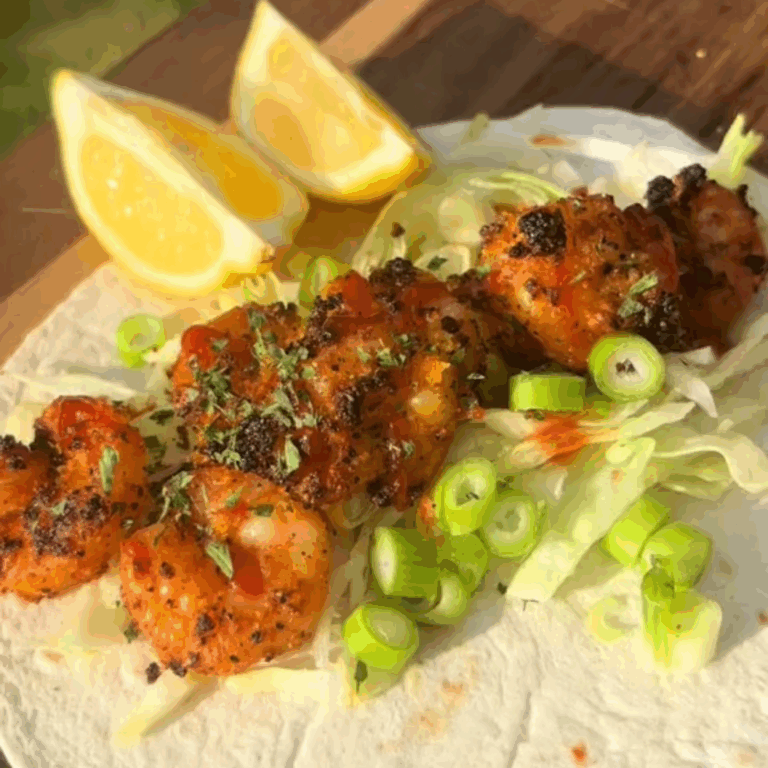 Lemon Pepper Prawn Tacos - Honeyberry Solutions